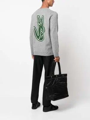 Comme Des Garçons X Lacoste Intarsia-knit Wool Sweater
