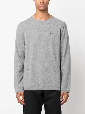 Comme Des Garçons X Lacoste Intarsia-knit Wool Sweater