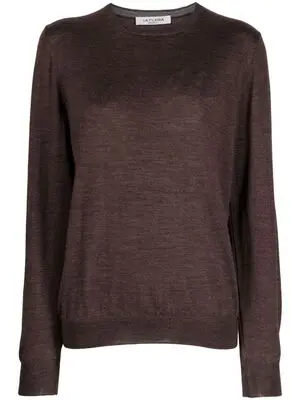 FILERIA Crew-neck Fine-knit Jumper - Brown