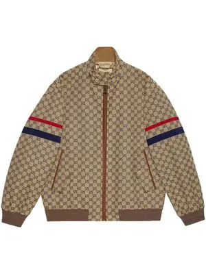 Gucci Gg Cotton Canvas Bomber Jacket
