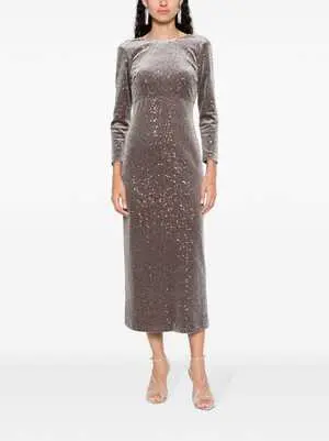 Peserico Sequin-embellished Velvet Midi Dress