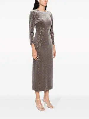 Peserico Sequin-embellished Velvet Midi Dress