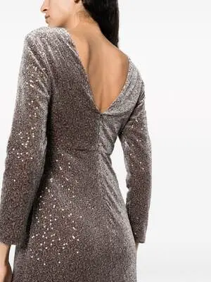 Peserico Sequin-embellished Velvet Midi Dress