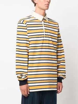 Gucci Logo-print Striped Polo Shirt