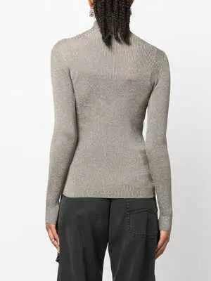 TWINSET Metallic-threading Ribbed Jumper - Grey