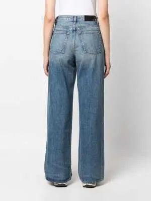 Amiri High-rise Wide-leg Jeans - Blue