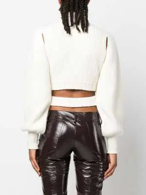 ANDREĀDAMO Roll-neck Cropped Knit Jumper - Neutrals