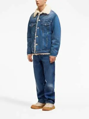 AMI Paris Shearling-lined Denim Jacket