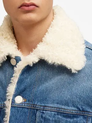 AMI Paris Shearling-lined Denim Jacket
