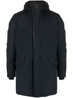 Herno Flap-pockets Hooded Jacket - Blue