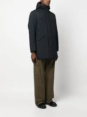Herno Flap-pockets Hooded Jacket - Blue