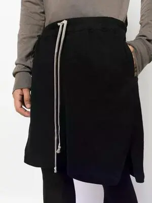Rick Owens Drawstring Cotton Track Shorts