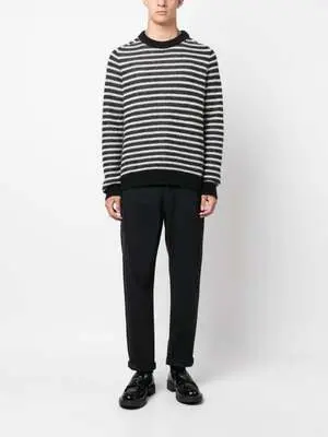Moschino Logo-embroidered Straight-leg Trousers