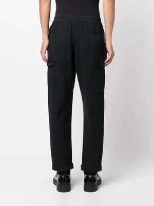 Moschino Logo-embroidered Straight-leg Trousers