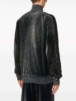 DIESEL® S-raband Zip-up Velvet Jacket With Embroidered Logo
