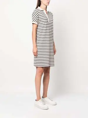 Tommy Hilfiger Logo-embroidered Striped Dress