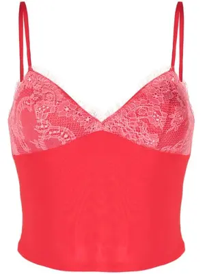 FLEUR DU MAL Floral-lace Camisole Top