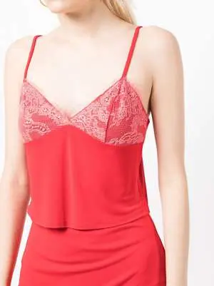 FLEUR DU MAL Floral-lace Camisole Top