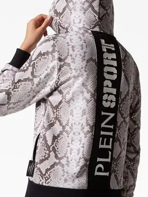 PLEIN SPORT Tiger Head Python Print Hoodie