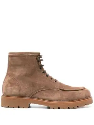 Brunello Cucinelli Suede Lace-up Ankle Boots