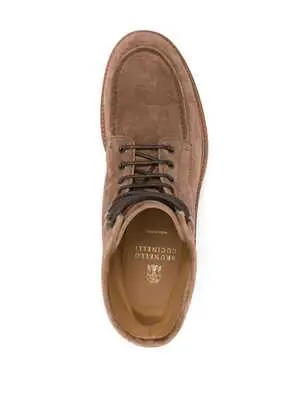 Brunello Cucinelli Suede Lace-up Ankle Boots