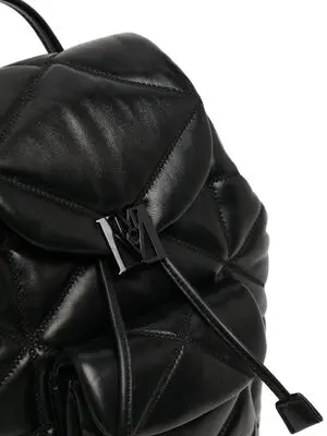 Mcm Mini Quilted Backpack - Black