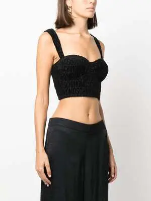 Moschino Devoré Jersey Bustier Top