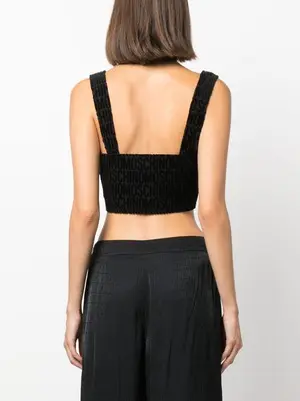 Moschino Devoré Jersey Bustier Top