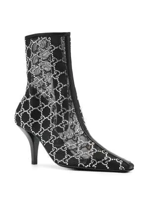 Gucci 85mm Gg-motif Ankle Boots