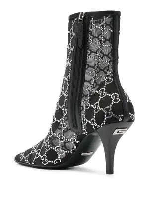 Gucci 85mm Gg-motif Ankle Boots