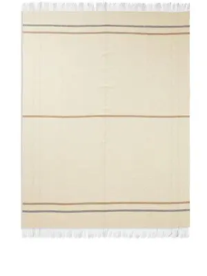 ARLOTTA CASHMERE Bauvin Fringe-detailing Throw - Neutrals