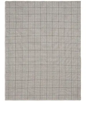 ARLOTTA CASHMERE Babette Check-pattern Throw - Neutrals