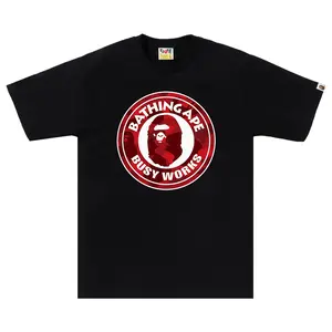 A BATHING APE Color Camo Busy Works T-shirt - Black