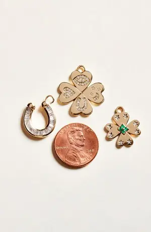 Adina Reyter Diamond Horseshoe Charm In 14k Gold