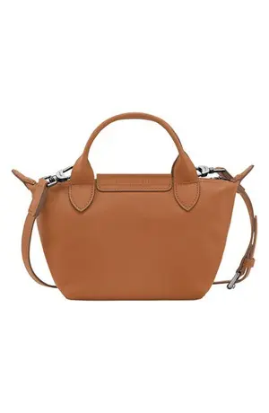 Longchamp Le Pliage Xtra Leather Top Handle Bag - Cashew