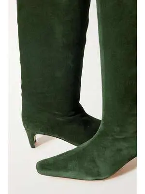 Staud Wally Suede Knee Boots - Black