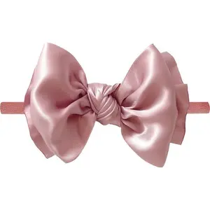 BABY BLING Tulle Bow Headband - Antique Pink