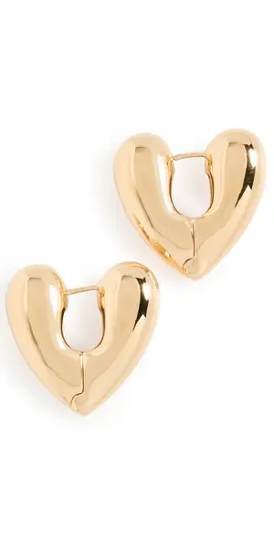 ANNIKA INEZ Large Heart Hoop Earrings - Gold