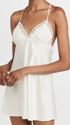 Flora Nikrooz Kylie Charmeuse Chemise - Ivory