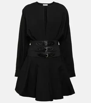 Alaïa Belted Wool Minidress