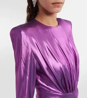 Alexandre Vauthier Draped Satin Jersey Minidress