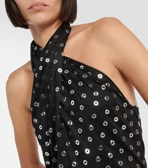 Alaïa Embellished Halterneck Midi Dress