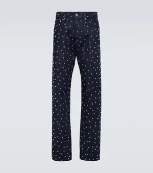 LANVIN Studded Straight Jeans