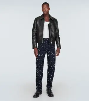 LANVIN Studded Straight Jeans