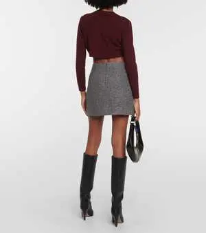 PATOU Cropped Merino Wool & Cashmere Sweater