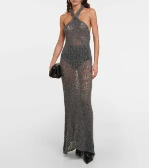 ANN DEMEULEMEESTER Halterneck Maxi Dress