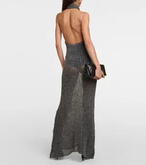 ANN DEMEULEMEESTER Halterneck Maxi Dress
