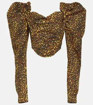 VIVIENNE WESTWOOD Leopard-print Corset Top - Multicoloured