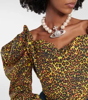 VIVIENNE WESTWOOD Leopard-print Corset Top