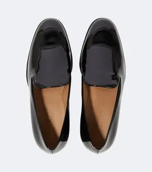 GIANVITO ROSSI Patent Leather Loafers - Black